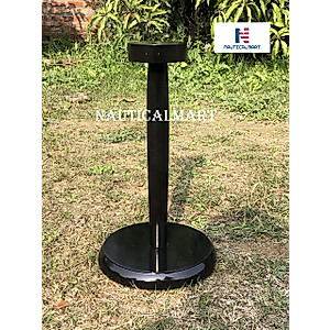 NauticalMart Medieval Armor Helmet DIsplay Stand Viking Norman Armor Spartan wooden display stand Stand in Black