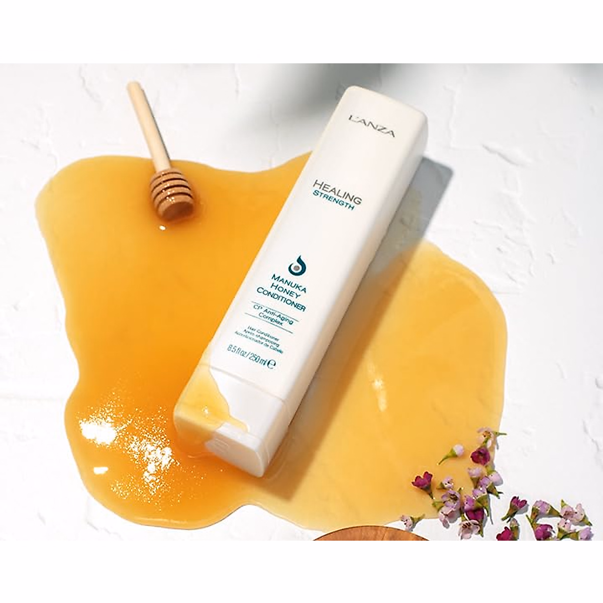 L’ANZA Healing Strength Manuka Honey Conditioner - Strengthens, Protects and Restores Weak, Fragile, and Aged Hair, Rich with Keratin Protein, Healing Oils, and Vitamin C (33.8 Fl Oz)