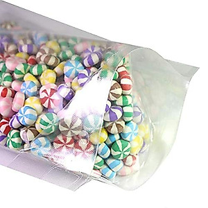 100 Pack Clear Zipper Stand Up Pouch Bag, Dry Fruit Food Packaging Bag, Moisture-Proof Transparent Sealing Bag Resealable Ziplock Snack Food Tea Pouches (4" x 6")