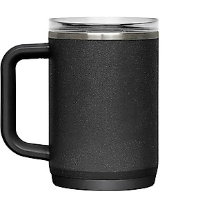 CamelBak Thrive Leak-Proof 16 oz Mug, Insulated Stainless Steel - For travel, coffee, tea, hot beverages - Spill Proof - Cup-holder Compatible, Black