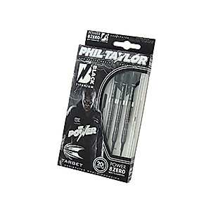 Target Darts - Phil Taylor Power 8Zero Black Titanium 20G Soft Tip Darts