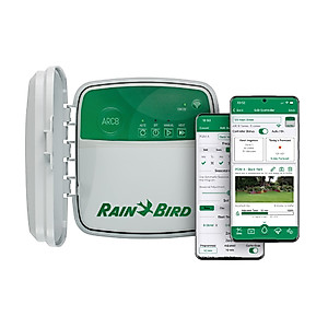 Rain Bird ARC8 App-Based Indoor/Outdoor Smart Irrigation WiFi Timer/Controller, 8-Zone/Station, EPA WaterSense Certified, Compatible with Alexa