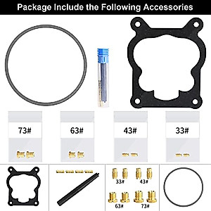 4 Barrel Carburetor Carb For 1901R Rochester Quadrajet 4MV Chevy 1966-1973 - Summit Jegs Divorced Choke 1901-GG 4-BBL, Replace for Corvettes 1975-1979 750 CFM Vacuum Secondary Durable