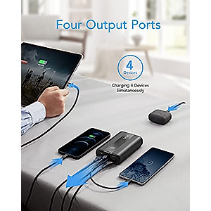 Small Power Bank 20000mAh, VRURC 22.5W PD & QC 3.0 Fast Charging USB C Portable Charger, 4 Output 3 Input Compact Battery Pack, LED Display External Phone Battery Compatible with Smart Devices