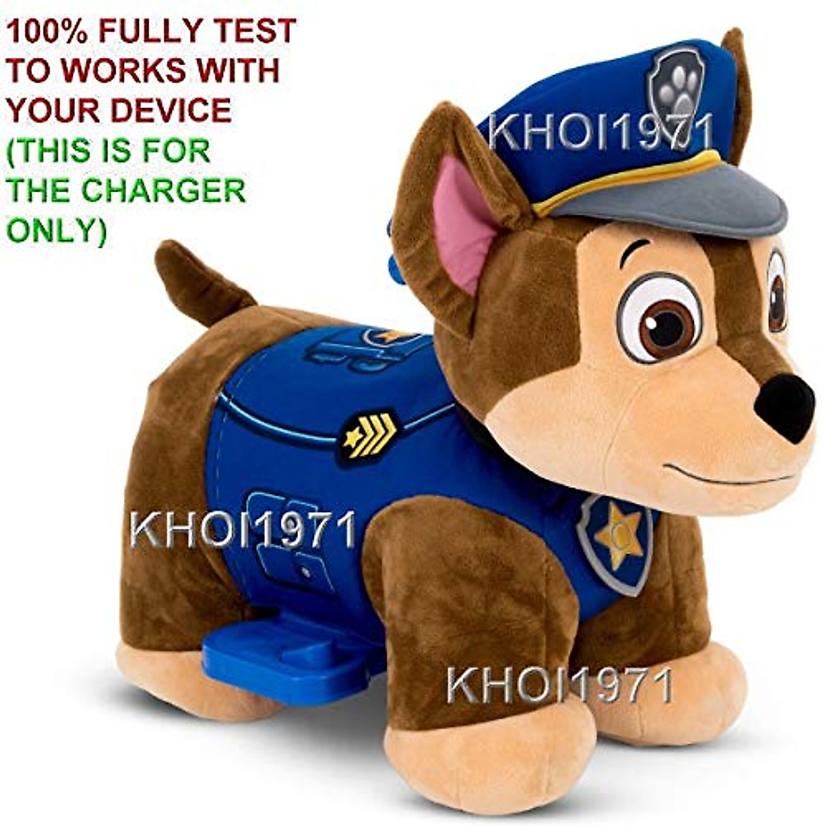 KHOI1971 Wall Charger AC Adapter Power Compatible with Huffy 19089 PAW Patrol Chase Plush Ride on 6V-Volt Battery