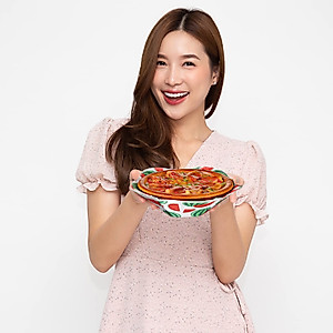 6 Pieces Microwave Bowl Holders Fruit Pattern Safe Hot Soup Holder Cotton Heat Resistant Bowl Cozy Multipurpose Food Dish Pads Potholders for Rice and Pasta Bowls Home Kitchen Supplies