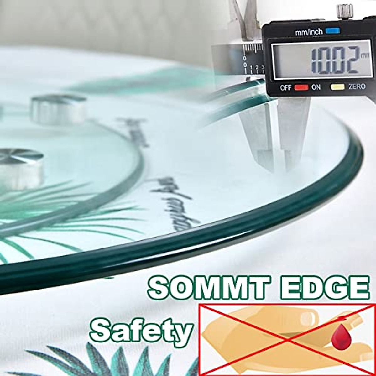 Glass Lazy Susan Turntable, with Silent Smooth Aluminum Alloy Bearing, Diameter is 30 Inches, Round Tabletop Rotating Serving Tray, for Kitchen Dining, Parties, Wedding