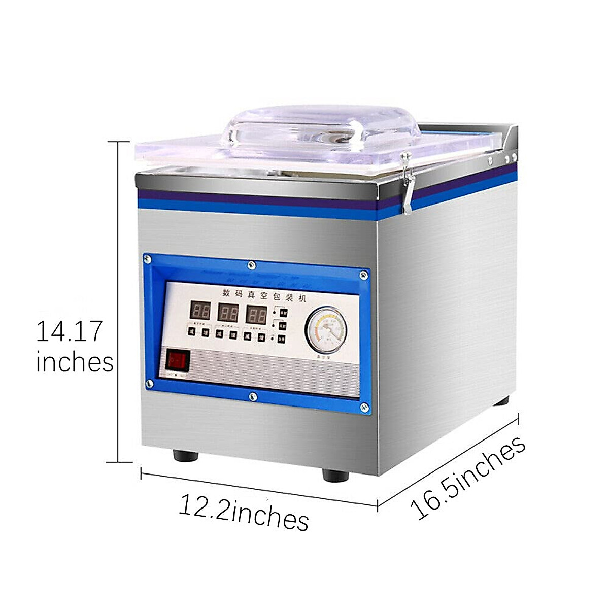 Chamber Vacuum Sealer Machine Commercial Kitchen Food Chamber Vacuum Sealer, 110V Packaging Machine Sealer for Food Saver, Home, Commercial Using