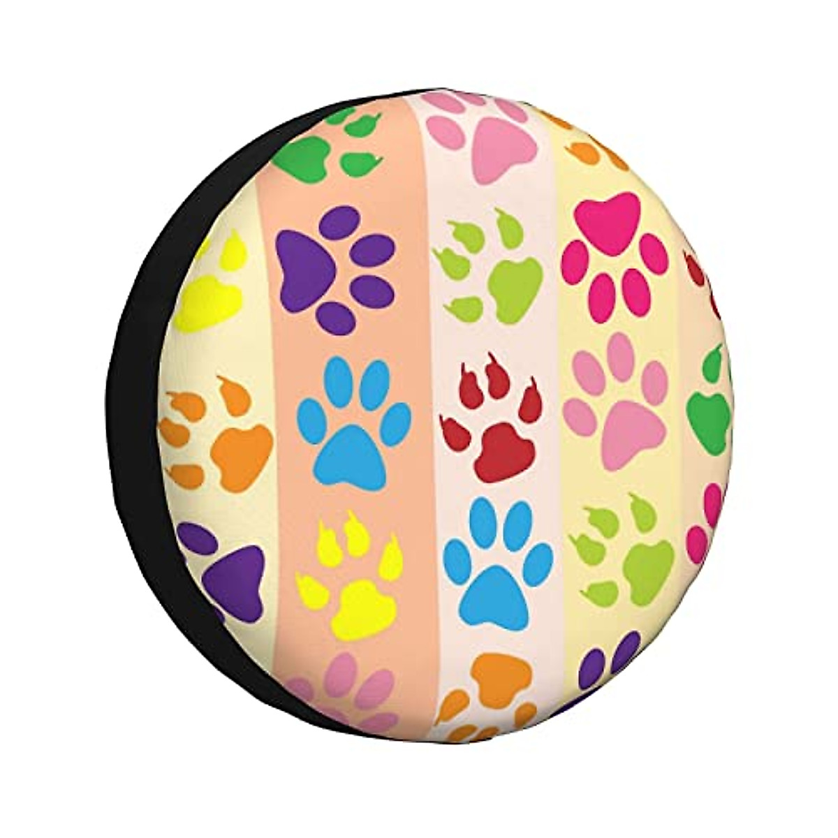 Spare Tire Cover Dog Paw Print Waterproof Dust-Proof Universal Spare Wheel Tire Covers 14 Inch Inch Fit for Rv Trailer Truck SUV Truck Camper Travel Trailer Accessories
