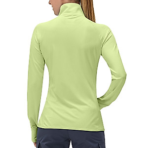 Women's UPF 50+ UV Sun Protection Clothing Long Sleeve Athletic Hiking Shirts Lightweight SPF Zip Up Outdoor Jacket(Green,XL)