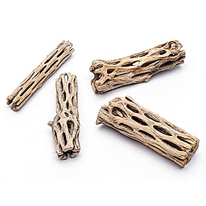 SubstrateSource Natural Cholla Wood Logs - Driftwood for Aquariums, Fish Tanks, Shrimp, Hermit Crabs, Reptiles - 4 and 6 Inch Pieces (4 Inch (3 Pack))