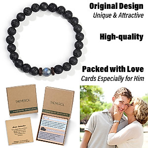 THEMEROL Easter Basket Stuffers for Teens Boys Gifts Ideas Teenage Kids Beaded Bracelets 13 Year Old Birthday To Son Grandson Confirmation Unique Boyfriend Graduation Christmas Day Stocking Valentines