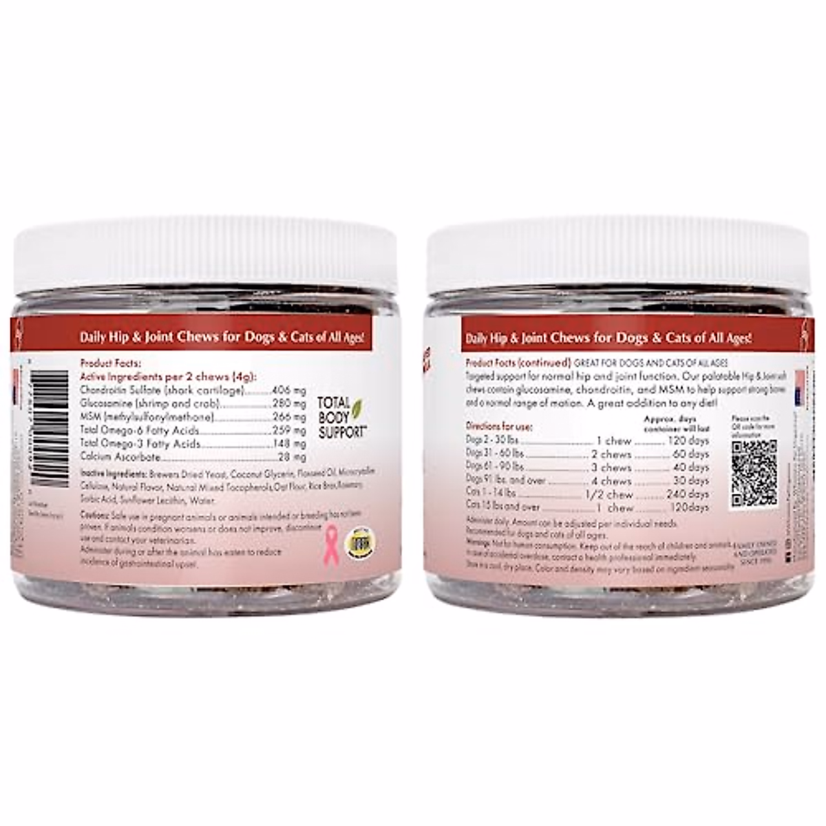 Wholistic Pet Organics Run Free: Dog Joint Health Supplement Glucosamine Chondroitin for Dogs Arthritis Pain Relief Joint Supplement Dog Calming Treat