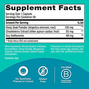 OLLY Miss Mellow Capsules, Hormone Balance and Mood Support, Vegan Capsules, Supplement for Women - 30 Count