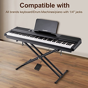 penypeal Compact Sustain Pedal for Portable Keyboards,All Metal Heavy Design with Polarity Switch, for Portable Keyboards Digital Pianos Drum Machines