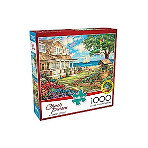 Buffalo Games - Sea Garden Cottage - 1000 Piece Jigsaw Puzzle with Hidden Images