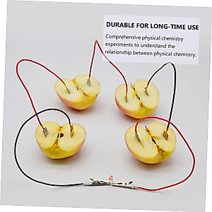 Toyvian 2 Sets Fruit Power Generation Experiment Equipment Lemon Battery Kit Fruit Battery Experimental Supplies Toy Experiments DIY Fruit Battery Power Experiment Supplies Metal
