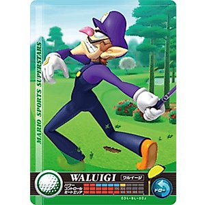 Nintendo Mario Sports Superstars Amiibo Card Golf Waluigi for Nintendo Switch, Wii U, and 3DS