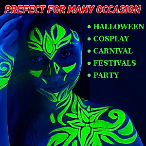 DE'LANCI Neon Green Body Paint Stick