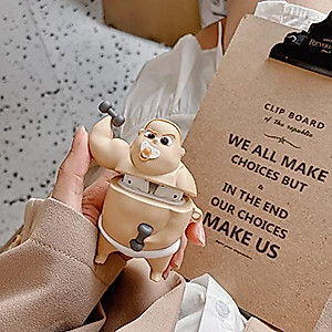 VARWANEO Earphone Case for AirPods 1&2, 3D Cute Fun Cool Powerful Lose Weight Baby Boss Soft Silicone Design, Portable&Shockproof Airpods Cover, for Apple Air pod 2&1 Charging Case (Lose Weight Baby)