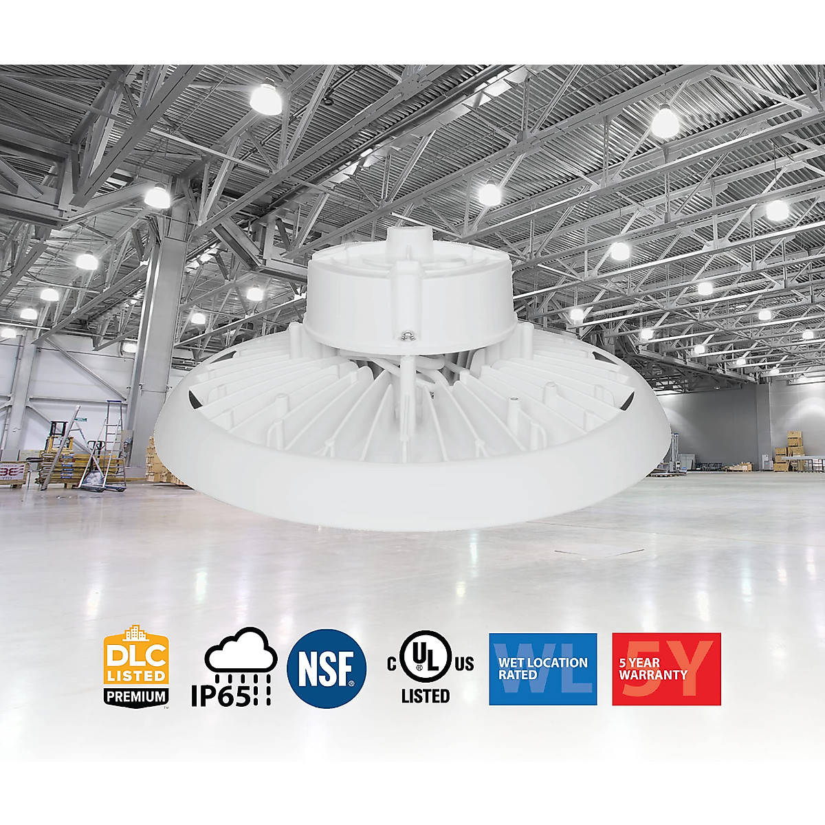 HBC4 240W White LED UFO High Bay in 5000K