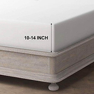 Nanko Queen Fitted Bed Sheet 80x60 Deep Pocket Mattress Teal Floral Farmhouse Best Luxury Cool Soft Lightweight Microfiber Bedding Set 2 Pillowcases 10 11 12 14 inch Green White Flower