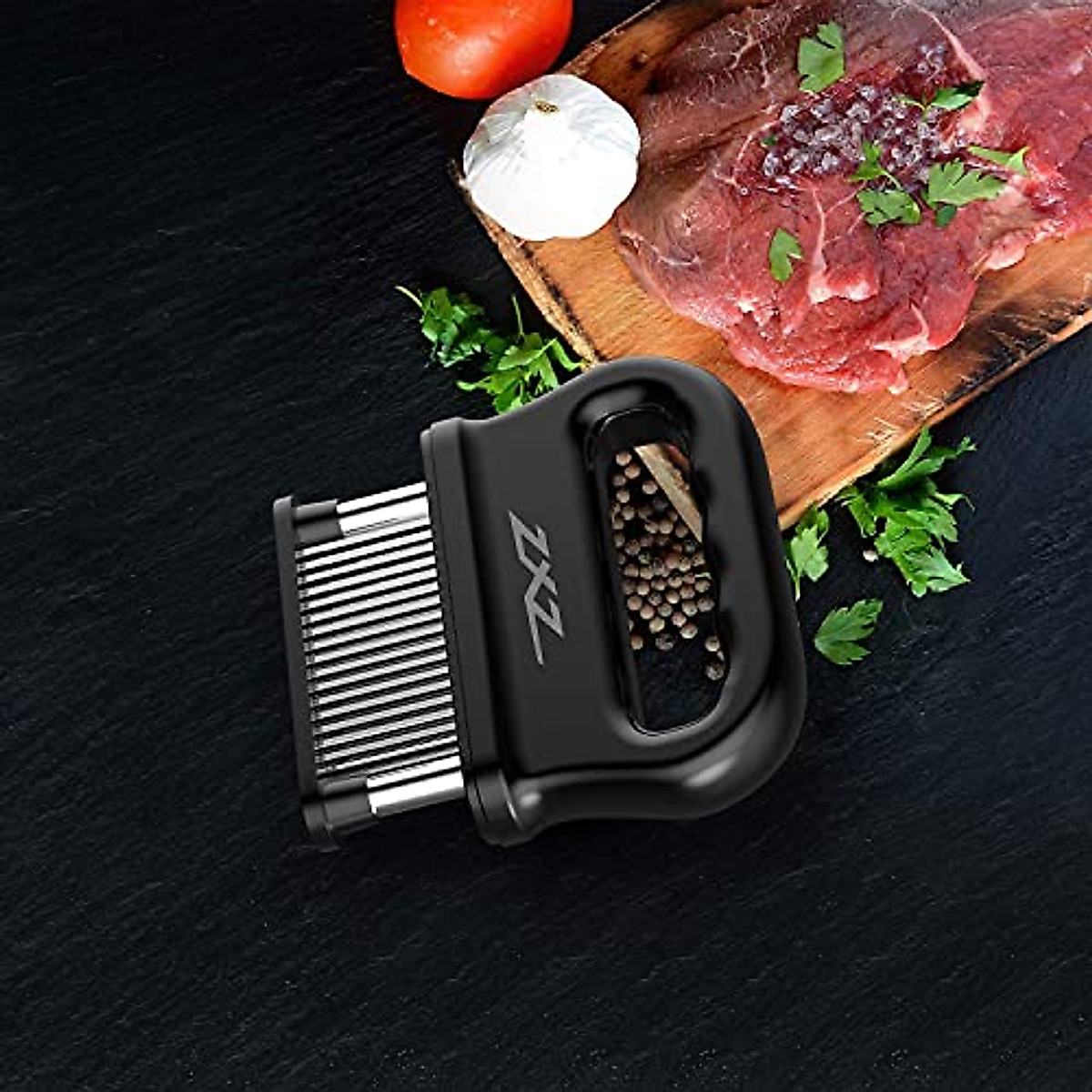 ZXZ Meat Tenderizer, 48 Stainless Steel Sharp Needle Blade, Heavy Duty Cooking Tool for Tenderizing Beef, Turkey, Chicken, Steak, Veal, Pork, Fish, Christmas Cooking Set