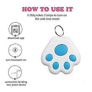 SolwDa Cat Dog Mini Tracking Prevention Smart -Loss Device Tool Portable Pet Tracking Locator Bluetooth 5.2 Mobile Key Mini - Finder Device