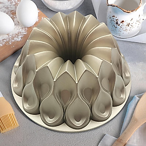 WBJKZJD Charlotte Cake Mold Aluminium Kitchen Accessories Decoration Round Christmas Wedding Family 3D Charlotte Cake Pan (Crown shape)
