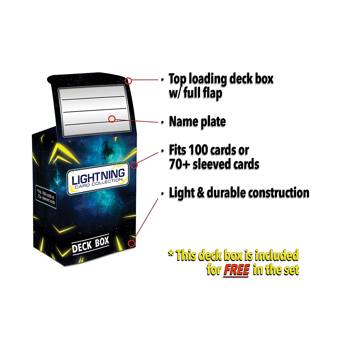 Lightning card collection Vmax/Vstar Bundle |Collectible Trading Card Deck Box Bundle with 50 Pokemon Cards That Includes a Vmax or Vstar Card