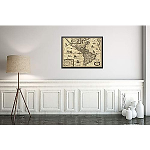 1640 Map| America| America noviter delineata Map Size: 18 inches x 24 inches |Fits 18x