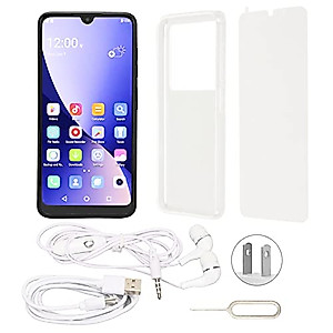 Airshi 4GB RAM 64GB ROM Cellphone, Face Recognition Dual SIM Unlocked Phone 100-240V 6.3in HD Screen GPS Supported Black for Taking Photos (US Plug)