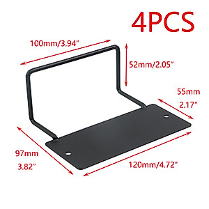 Crapyt 4 Pack Mattress Slide Stopper Non Slip Mattress Gripper Mattress Holder Mattress Retainer Bar to Prevent Mattress Slippage 4.72"×3.82"×2.05" Black