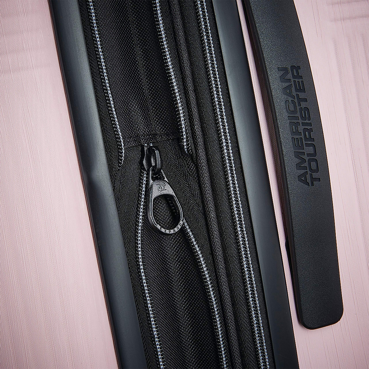 American Tourister Stratum XLT Expandable Hardside Luggage with Spinner Wheels, Pink Blush, Carry-On 21-Inch