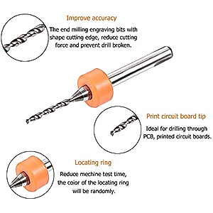 YUENTOEN 10Pcs Micro Drill Bits, Tungsten Carbide Twist Drill Bits 0.3mm to 1.2mm PCB Drill Bit Set with Plastic Box Cutting Tool for Print Circuit Board, Beeswax, Rough Stone, Jewelry, CNC Engraving