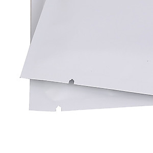 100x Premium White Mylar Foil Open Top Pouch for Powder Spice Snack Storage Bags (8cm x12cm)
