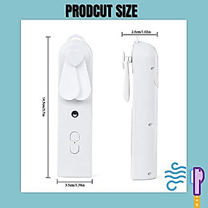 Crethinkaty Mini Handheld Fan USB Misting Fan Rechargeable Portable Pocket Desk Fans Mini Water Spray Hydrating Fan for Office,Home,School,Camping,Outdoor,Travel (2 Speeds)