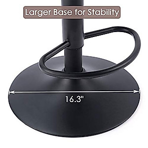 SUPERJARE Bar Stools Set of 4 - Adjustable Barstools with Back and Footrest, Counter Height Bar Chairs for Kitchen, Pub - Retro Brown