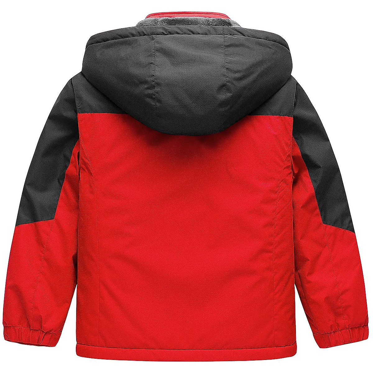 CREATMO US Boy's Winter Ski Jacket Windbproof Waterproof Snow Parka Red 14-16