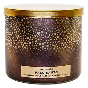 White Barn Bath and Body Works, 3-Wick Candle w/Essential Oils - 14.5 oz - 2021 Spring Scents! (Palo Santo)