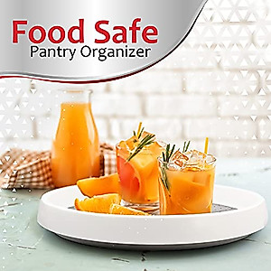 Lazy Susan Turntable 2 Pack, Non Skid Large Lazy Susan Turntable for Cabinet and Refrigerator, Plastic Rotating Turn Table, 10 Inch - by RamPro