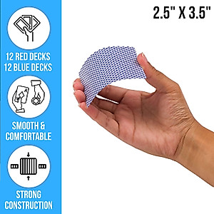 Regal Games - Bulk Playing Cards Set for Adults & Professionals - 24 Standard Decks, Large Print Deck of Cards - Blackjack, Euchre, Canasta, Poker Cards - Fun & Travel Playing Cards (24 Pack)