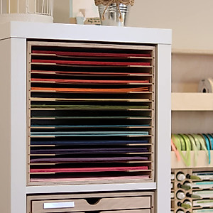 Stamp-n-Storage Paper Holder for 12x12 - 15 Slot (fits IKEA Kallax Shelf), 12x12 for IKEA - 15 Slot