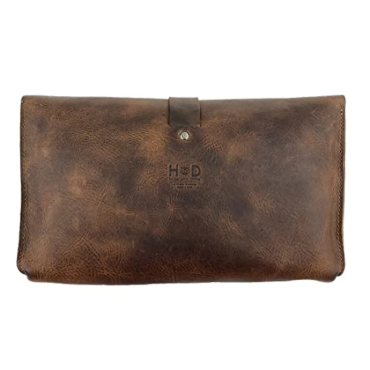 Hide & Drink, Leather Clutch Bag/Handbag/Accessory Organizer/Phone Bag/Case, Handmade Includes 101 Year Warranty :: Bourbon Brown