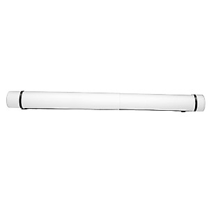 Poster Tube Expandable Large Capacity Waterproof Antishock Portable Document Poster Tube for Storage(White)