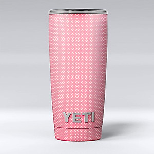Design Skinz The Pink and White Micro Dot Pattern - Skin Decal Vinyl Wrap Kit Compatible with The Yeti Rambler Cooler Tumbler Cups