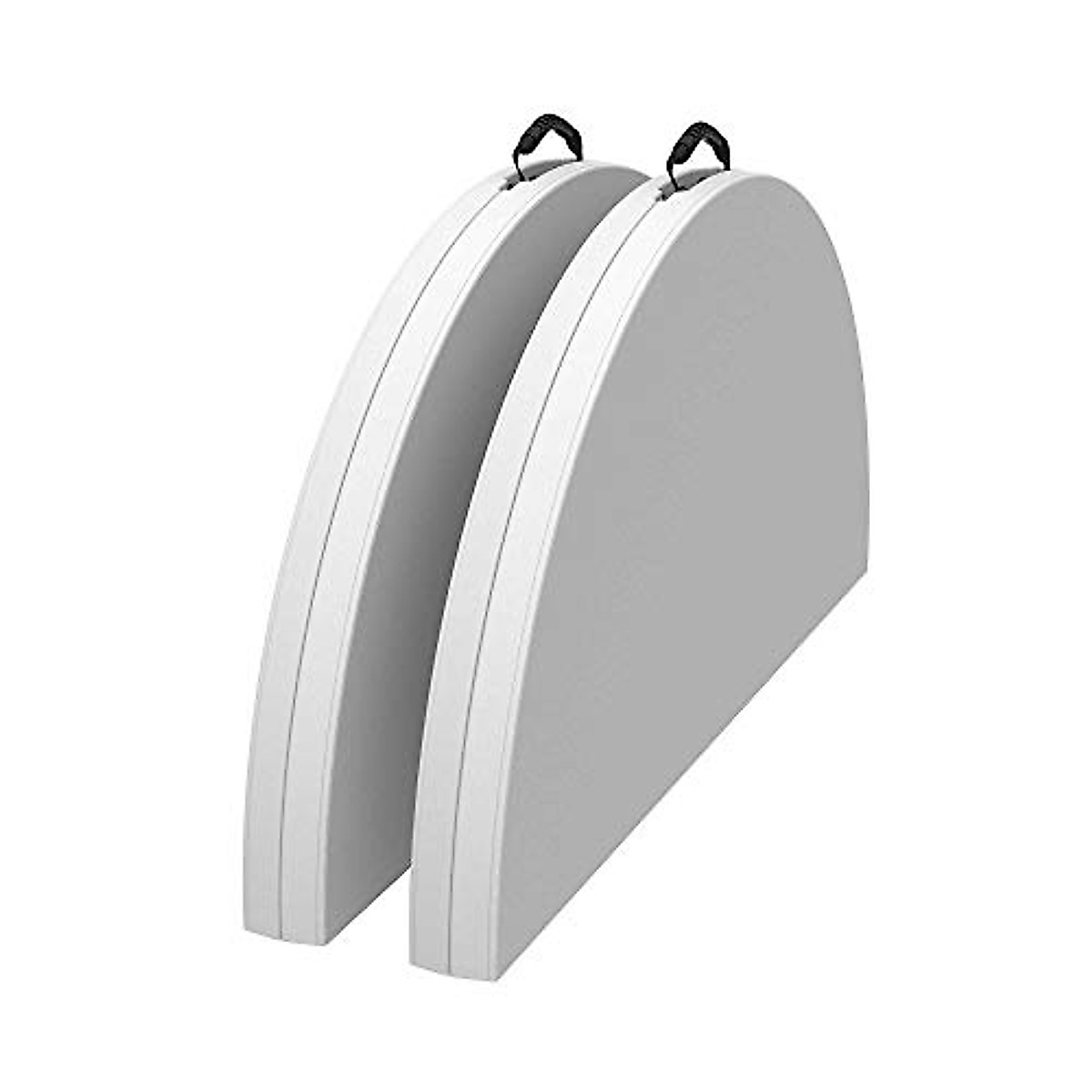 Lifetime 80886 48-Inch Round Fold-in-Half, 2 Pack, Light Commercial, White Granite Table