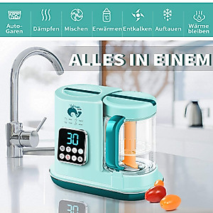 Baby Food Maker | Baby Food Processor | Multi-Function Baby Food Steamer Grinder | Auto Cooking & Blending | Self-Cleaning Water Tank | Bottle Warmer | Make Nutritious Foods for Babiese