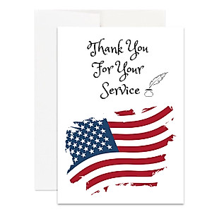 Simply Uncaged Christian Gifts Military Appreciation Card 5x7Inch for Service, Veteran, Military, Navy, Army Appreciation Card, Service Appreciation Card (Single Card)