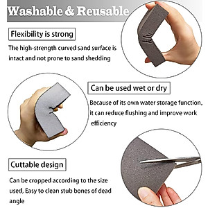 12 Pack Sanding Sponge,Sackorange Coarse/Medium/Fine/Superfine 6 Different Specifications Sanding Blocks Assortment,Washable and Reusable